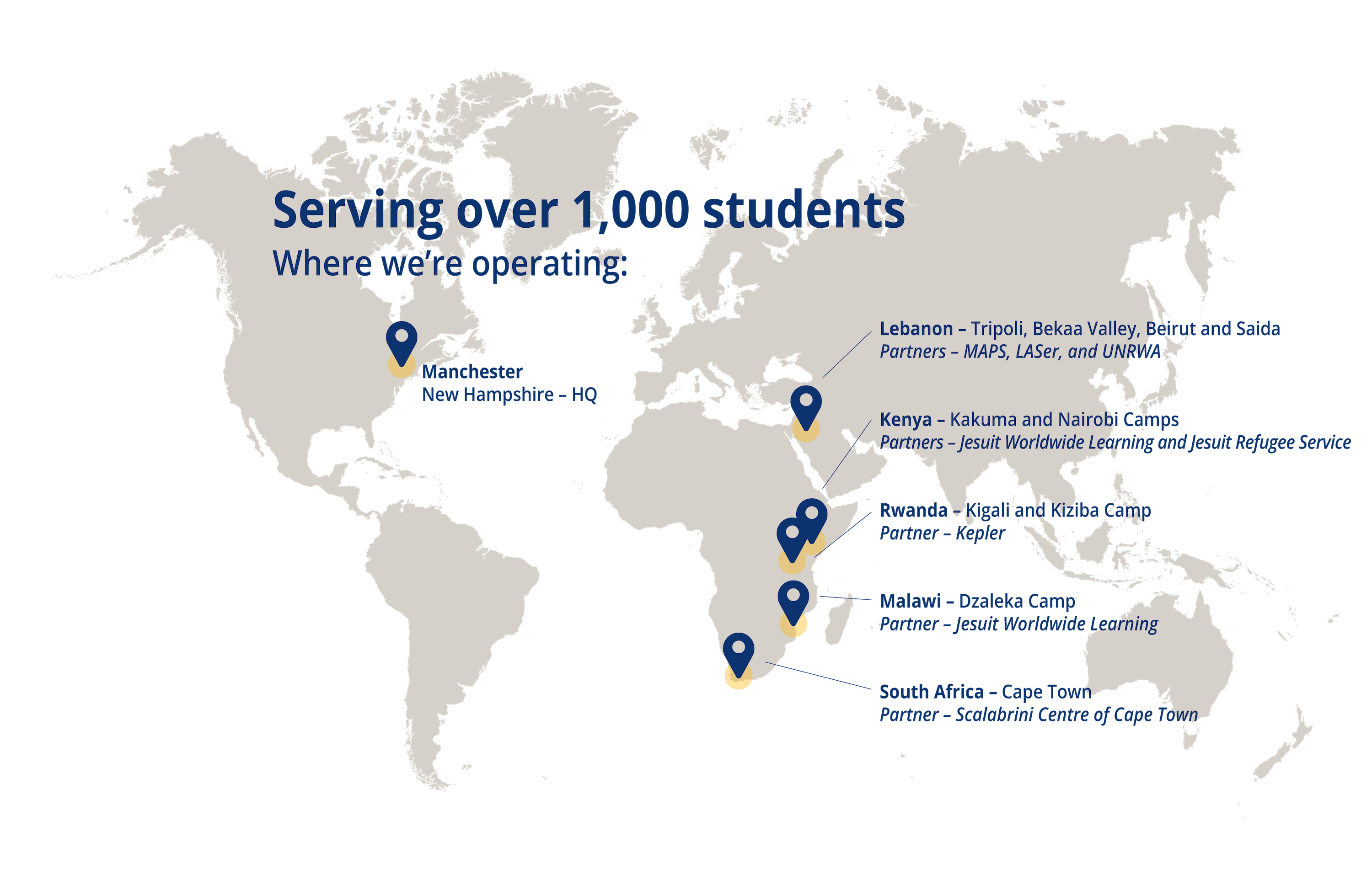 Locations and Partners - Global Education Movement (GEM) at SNHU